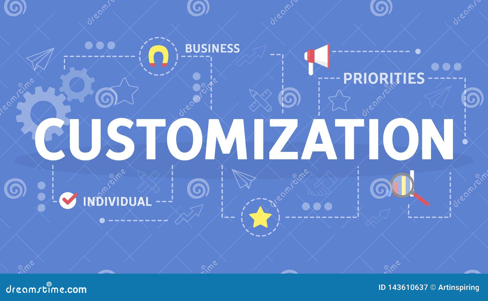 Customization Concept. Idea of a Customer Service Stock Vector ...