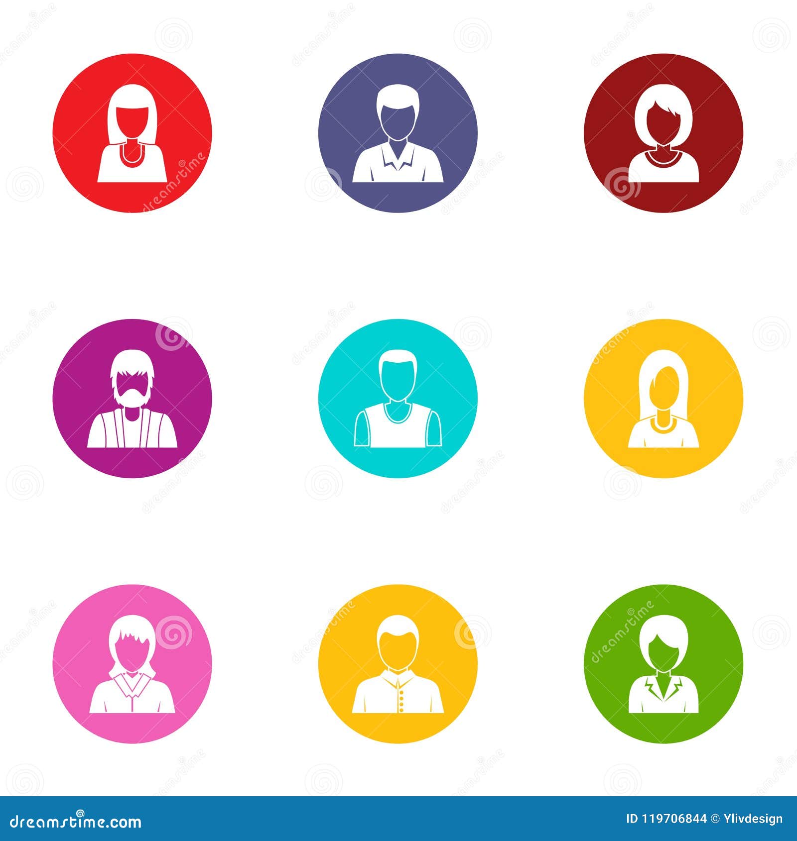 Customization Icons Set, Flat Style Stock Vector - Illustration of flat ...