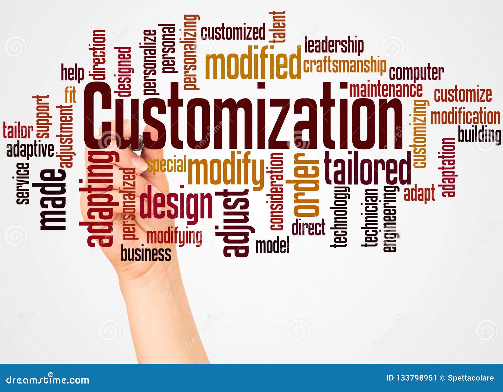 Customization Word Cloud Hand Writing Concept Royalty-Free Stock ...