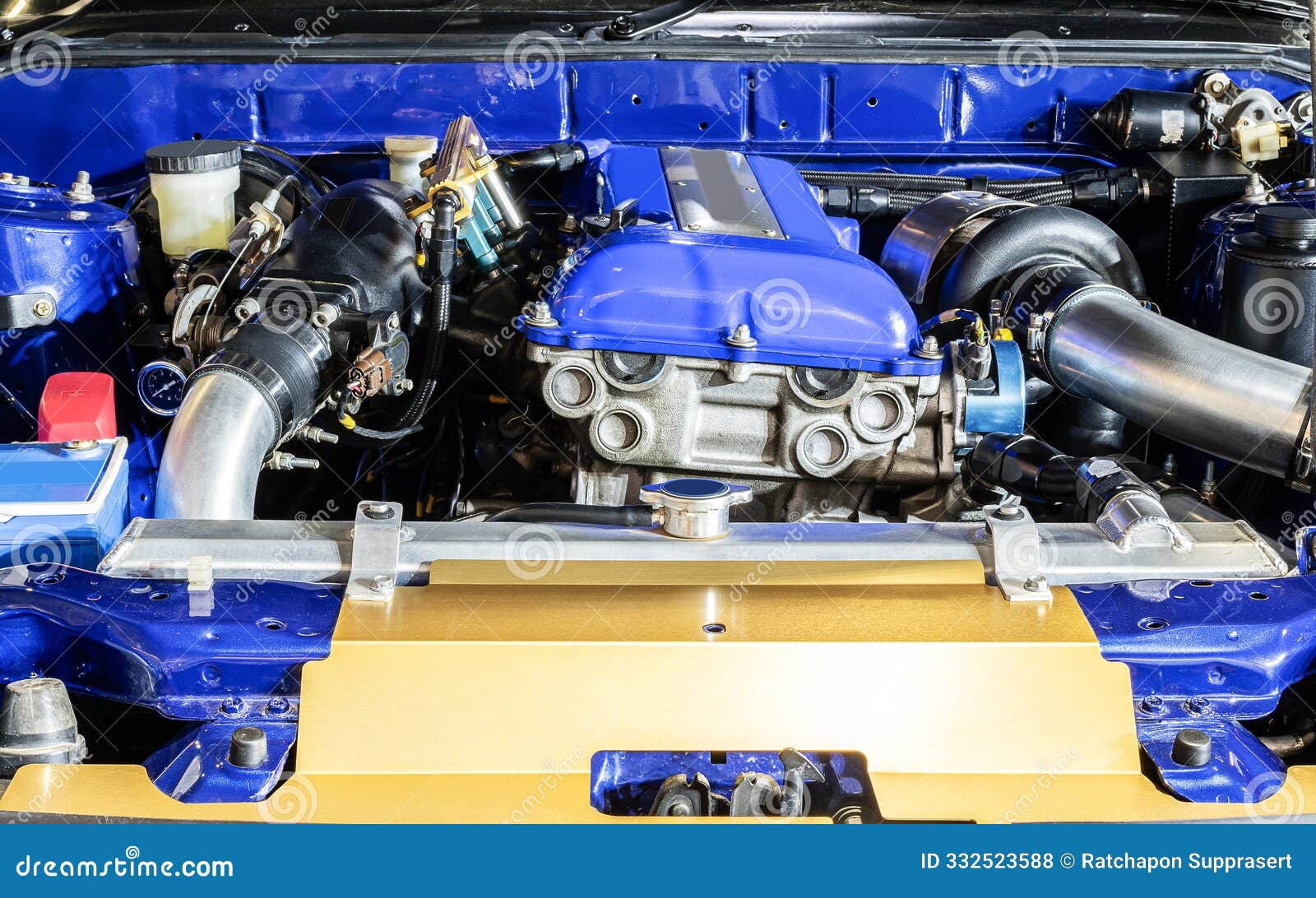 Customize Four Cylinder Piston Car Engine Stock Photo - Image of ...