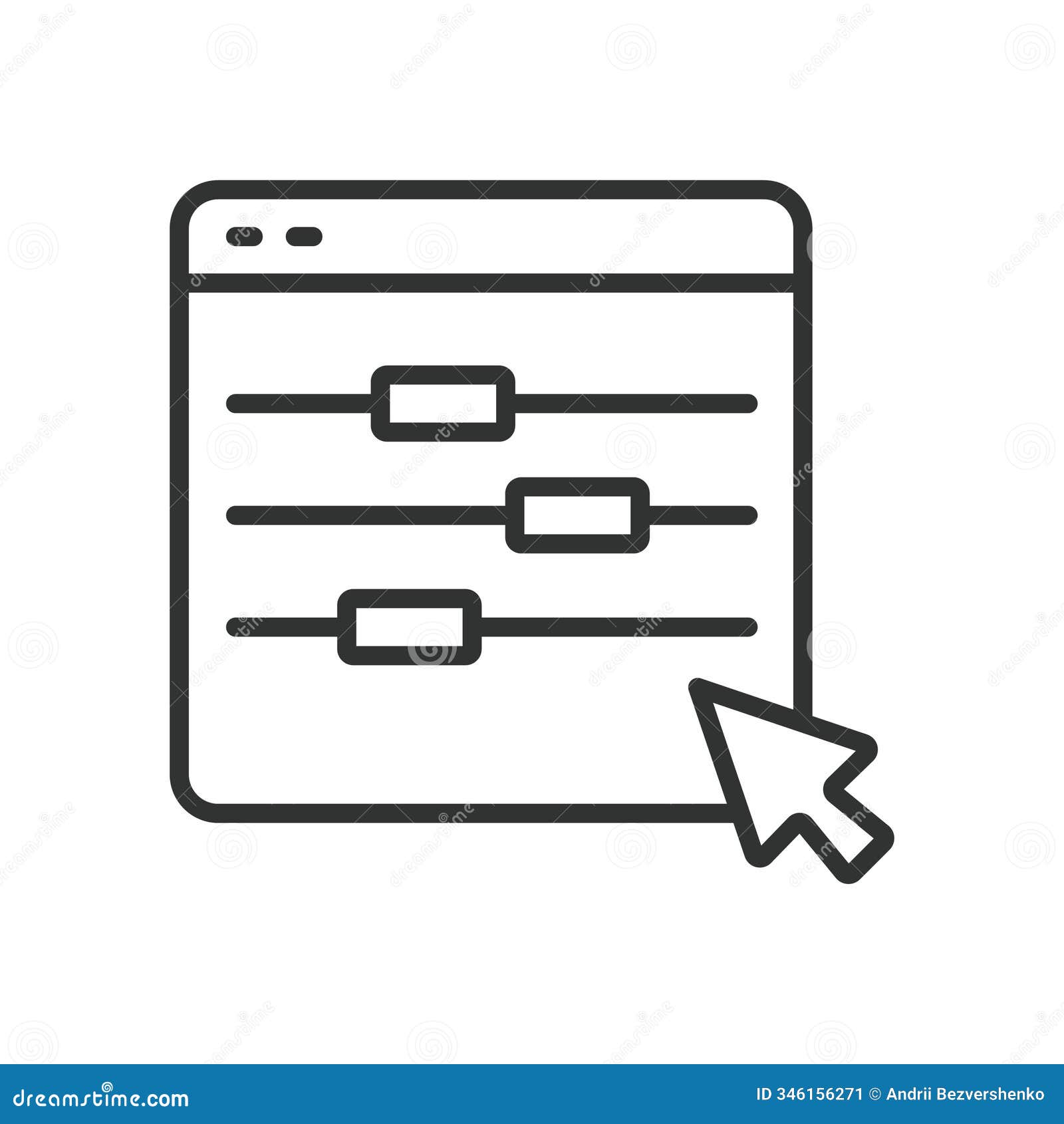 Slider Knob For For Volume, Indicator Set Cartoon Vector ...