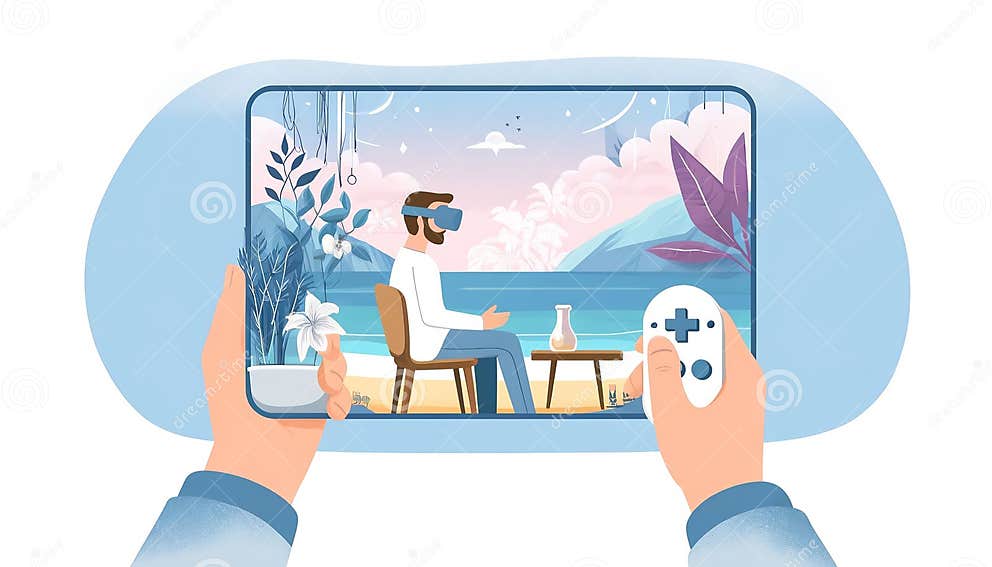 Customized Calm Tailored VR Therapy Settings Stock Illustration ...