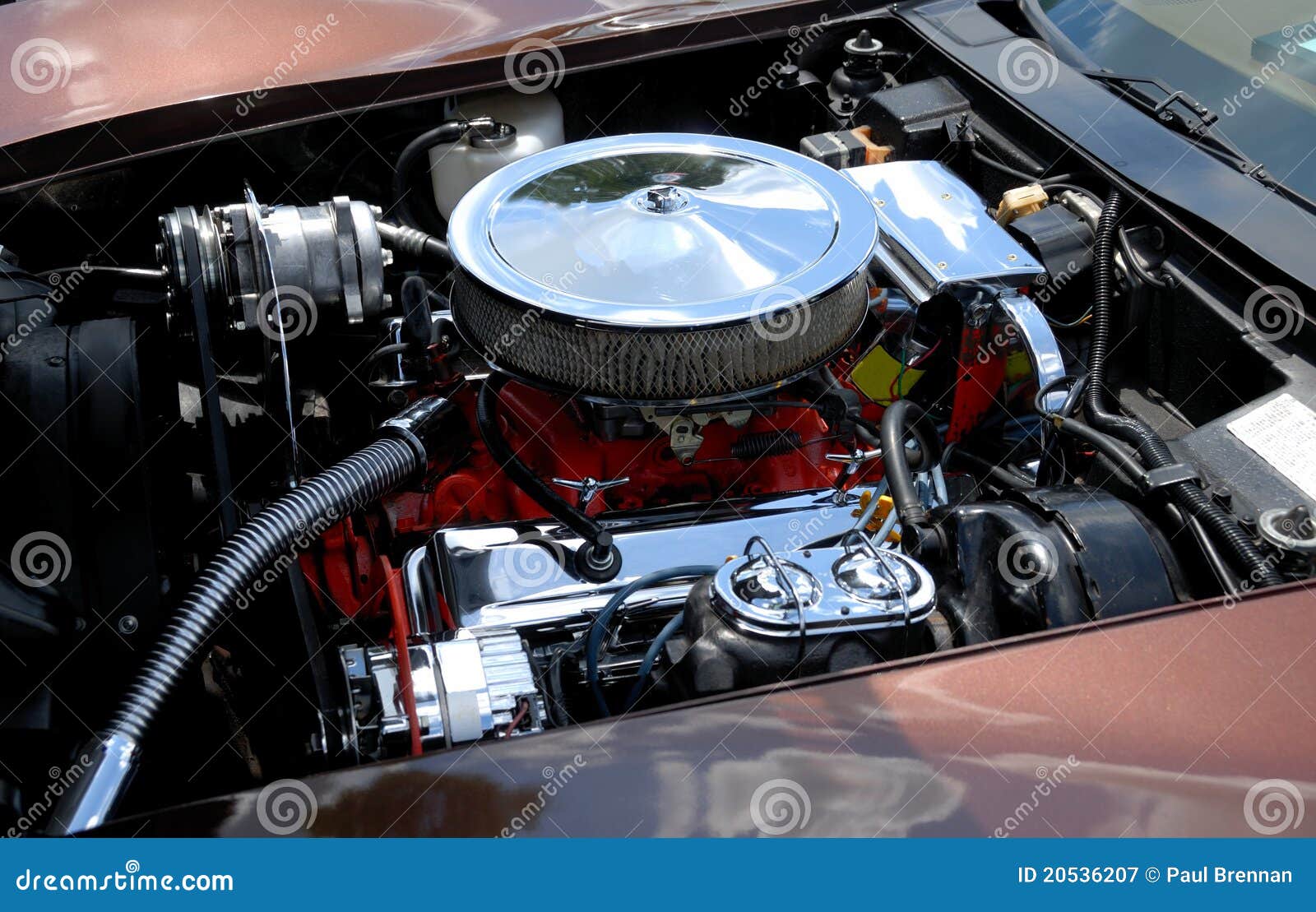 Customized car engine stock image. Image of powerful - 20536207
