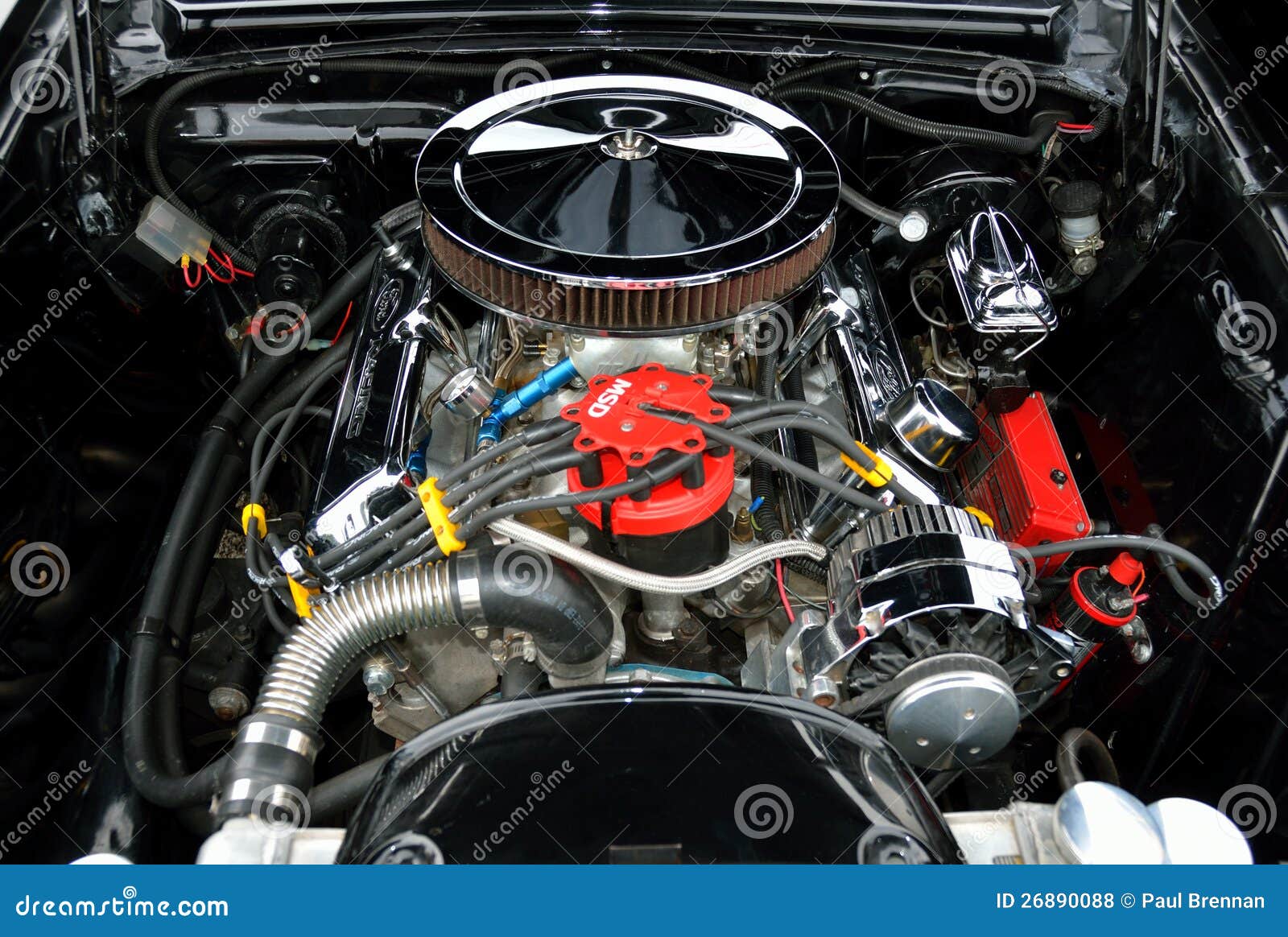 Customized Car Engine editorial stock photo. Image of shiny - 26890088
