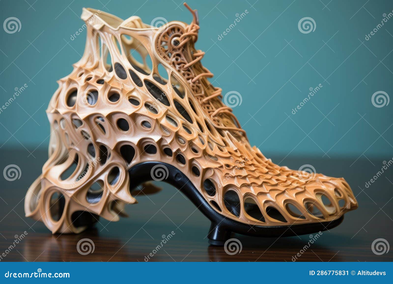 Customized 3d Printed Prosthetic Foot with Shoe Stock Illustration ...