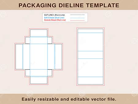 Customized Match Box, Dieline Template Stock Vector - Illustration of ...