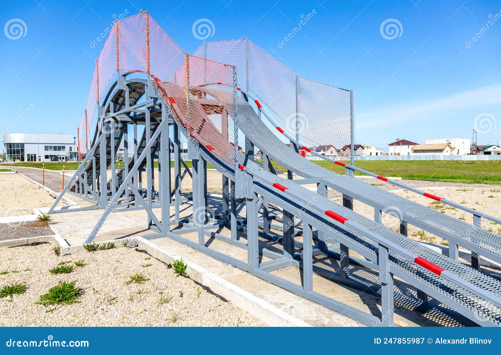 Customized Off-road Obstacles at the Car Testing Ground Stock Image ...