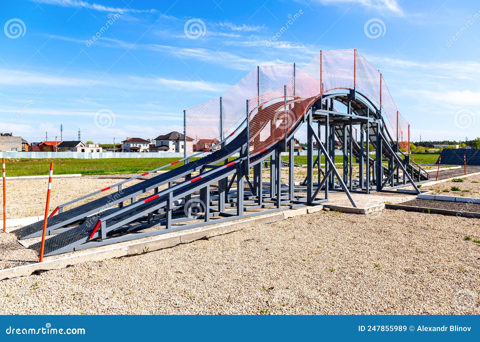 Customized Off-road Obstacles at the Car Testing Ground Stock Image ...