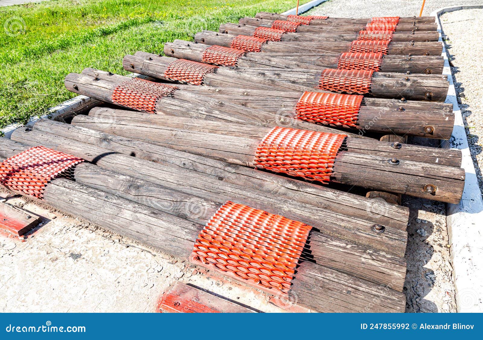 Customized Off-road Obstacles at the Car Testing Ground Stock Photo ...