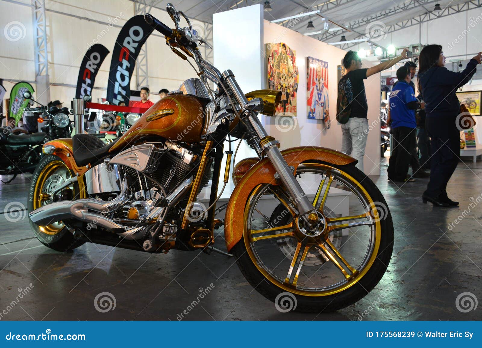 Customized Orange Harley Davidson Motorcycle at 2nd Ride Ph in Pasig ...