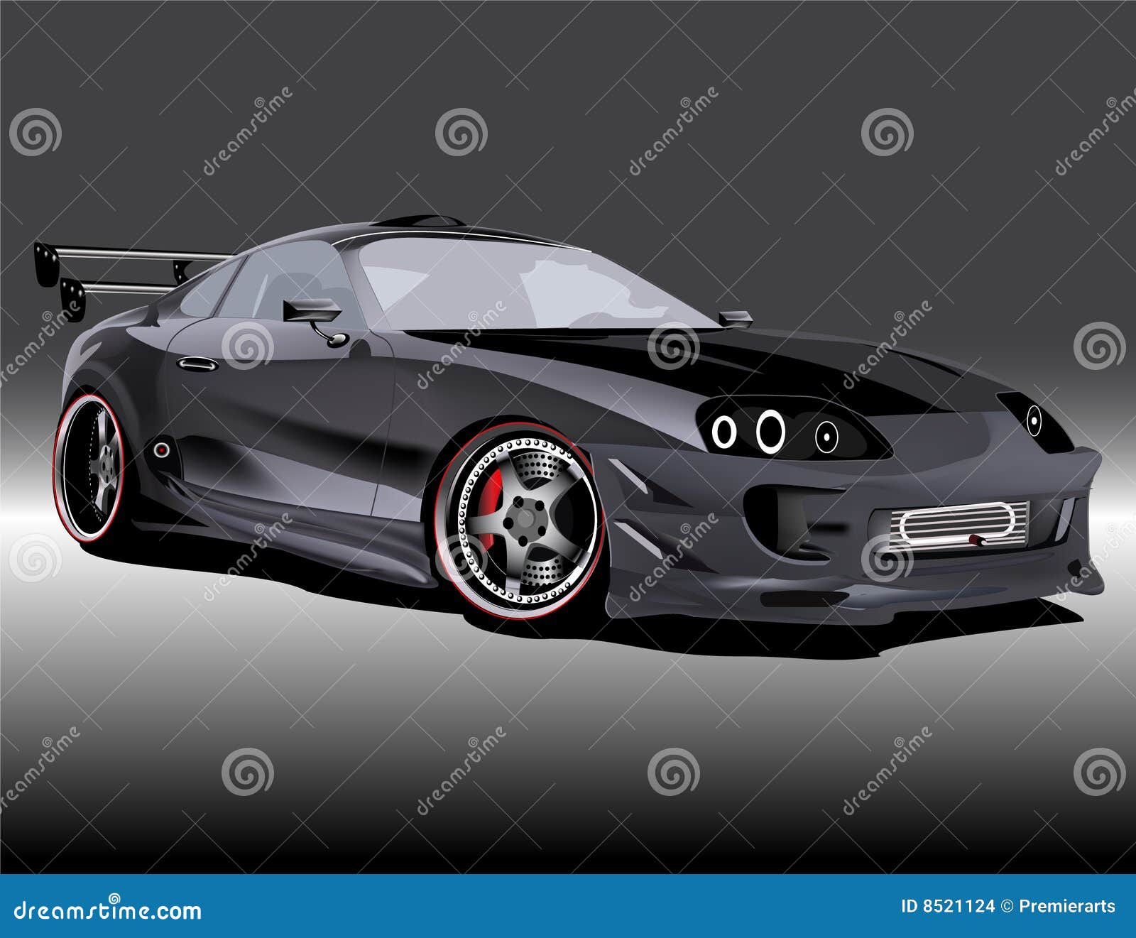 Customized toyota supra stock vector. Illustration of engine - 8521124