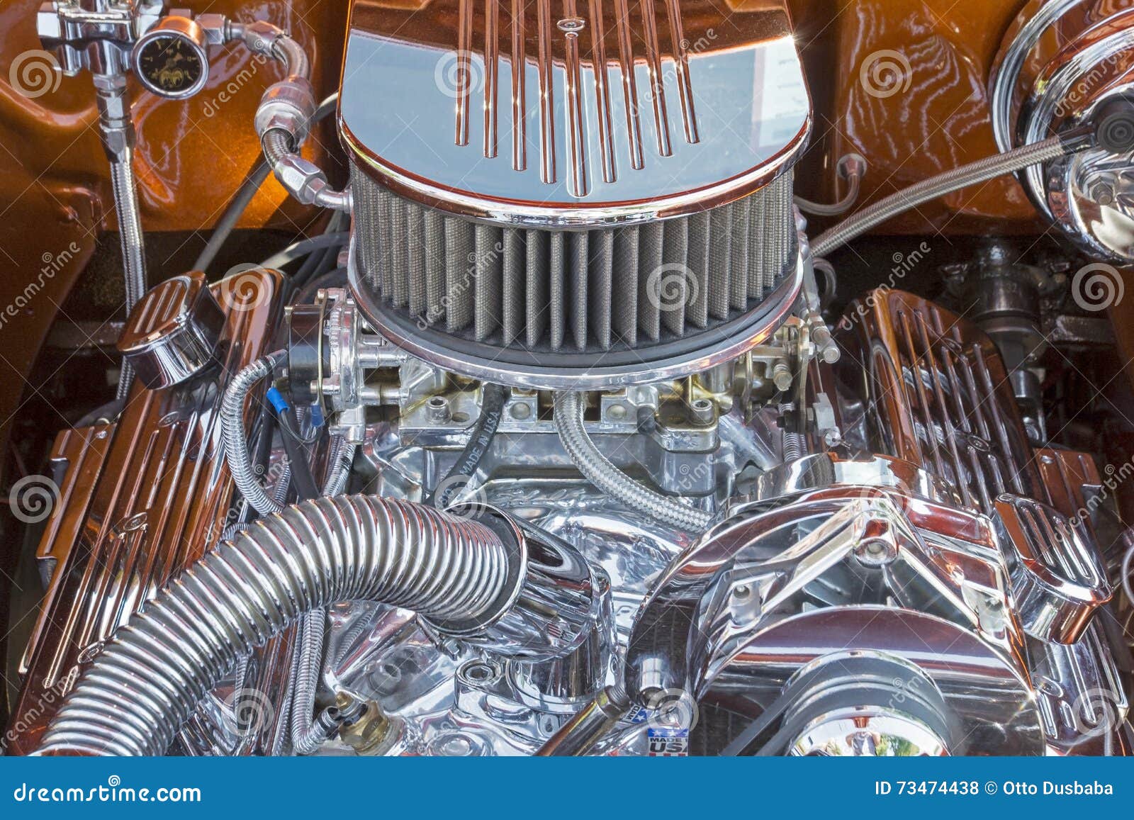 Customized V8 Automobile Engine Stock Photo - Image of power ...