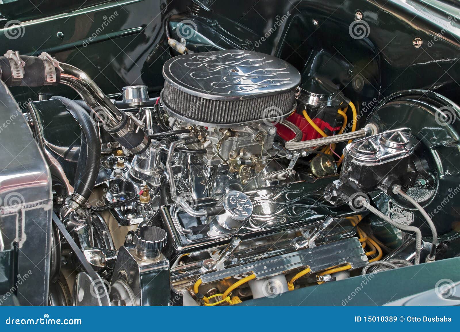 Customized V8 Engine Compartment Stock Image - Image of automotive ...