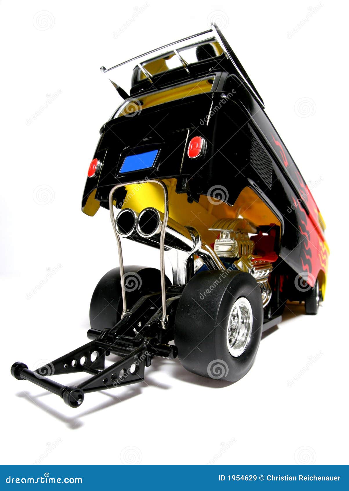 Customized VW Drag Bus Scale Car Fisheye Stock Image - Image of metal ...
