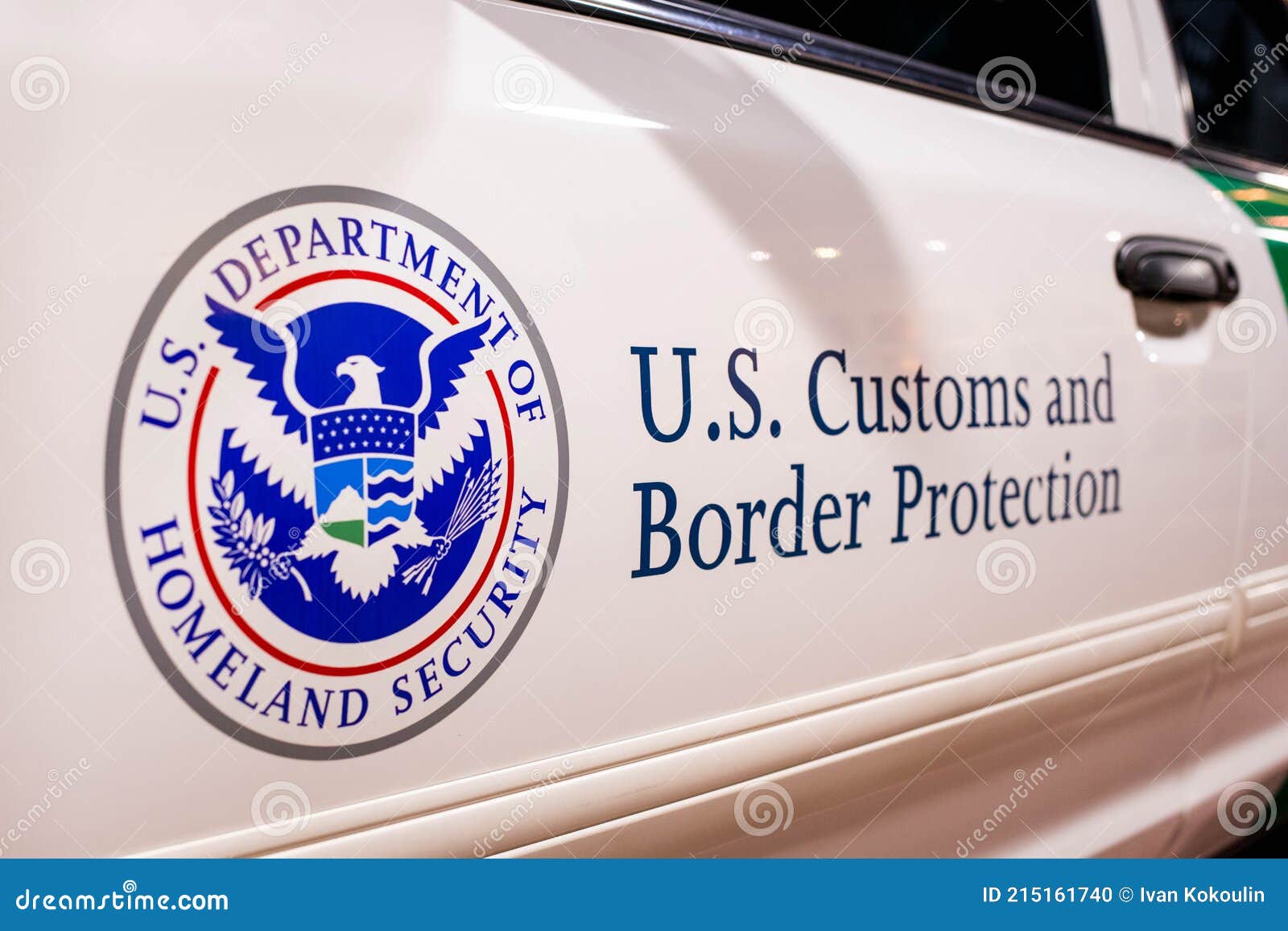 Customs and Border Patrol Logo on the Side of the Patrol Car Editorial ...