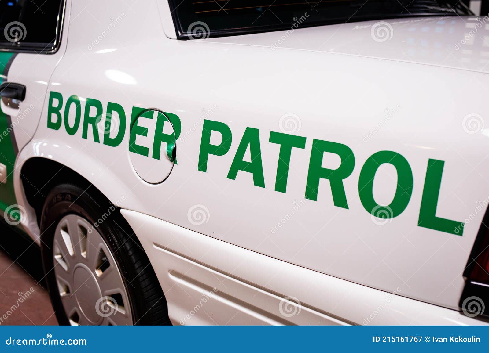 Customs and Border Patrol Logo on the Side of the Patrol Car Stock ...