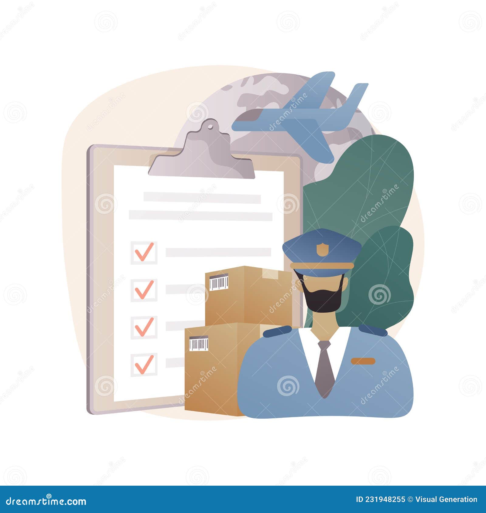 Customs Clearance Abstract Concept Vector Illustration. Stock Vector ...