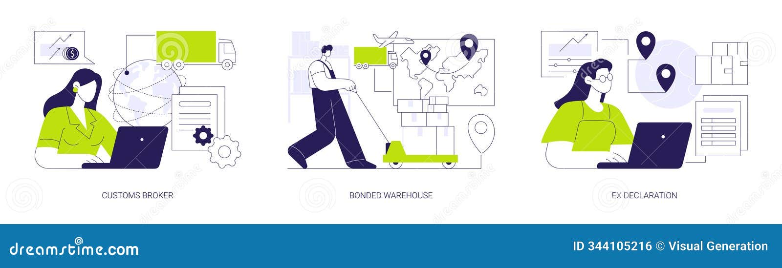 Customs Clearance Icon Cartoon Vector | CartoonDealer.com #126087933
