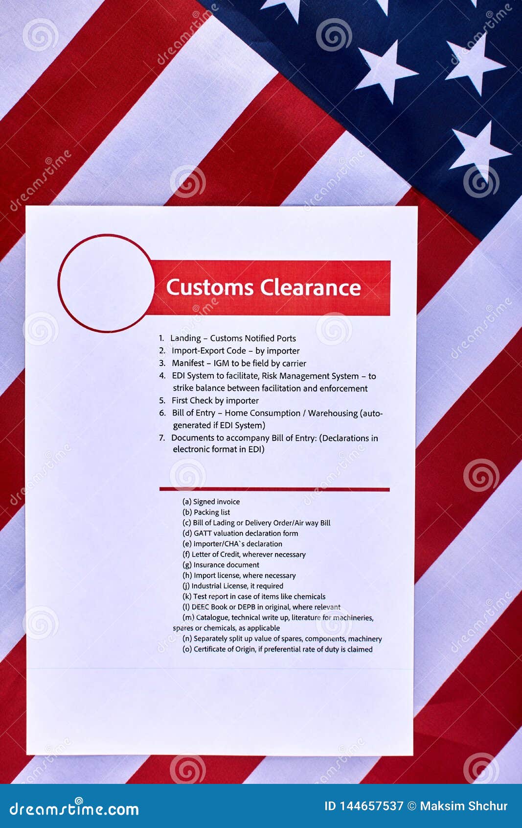 Customs Clearance concept stock image. Image of product - 144657537