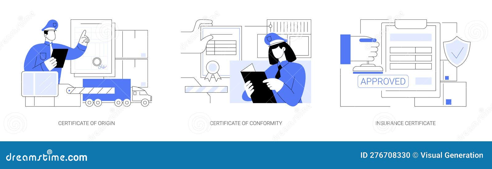 Customs Clearance Documents Abstract Concept Vector Illustrations ...
