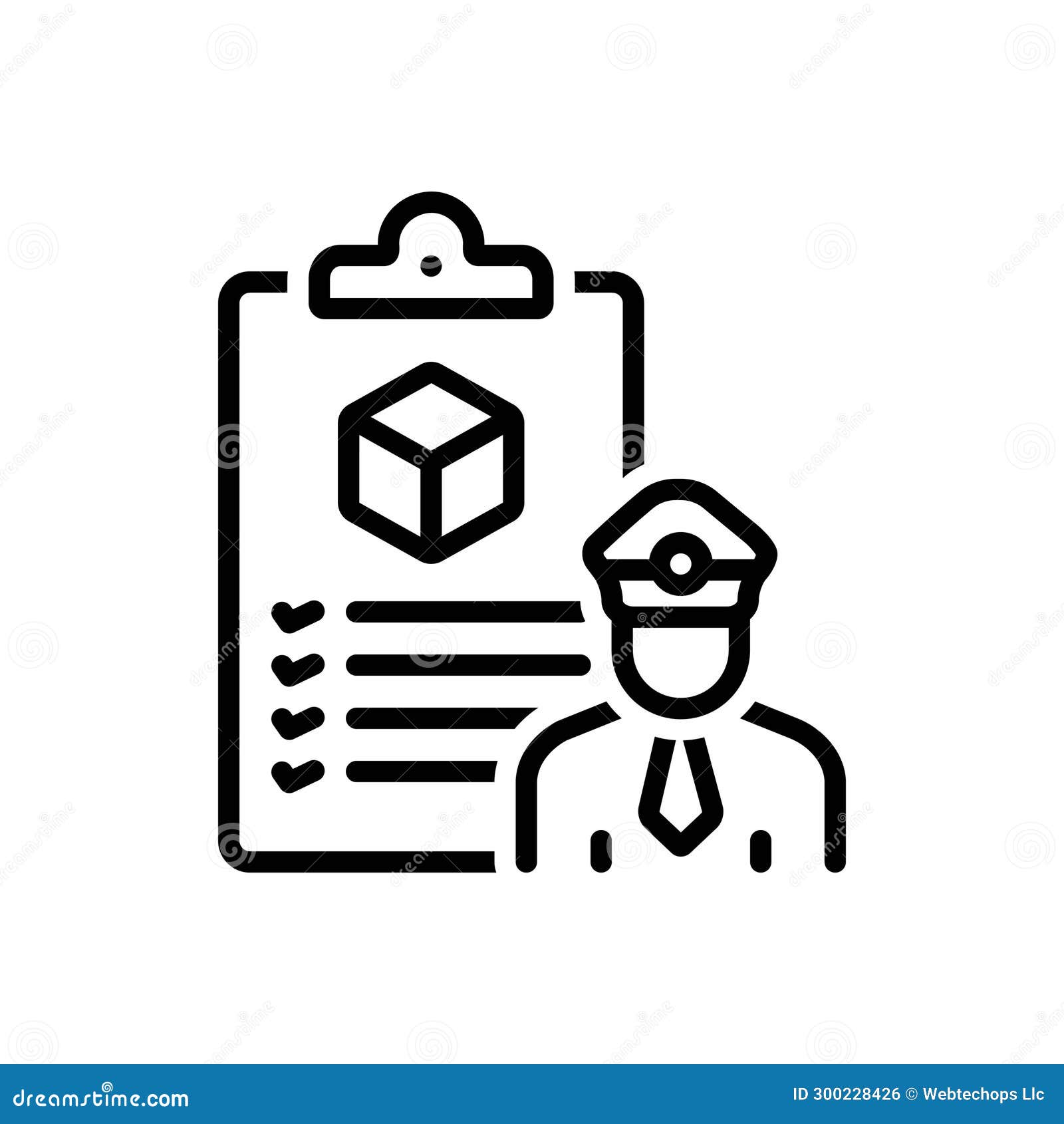 Black Line Icon for Customs Clearance, Delivery and Shipment Stock ...