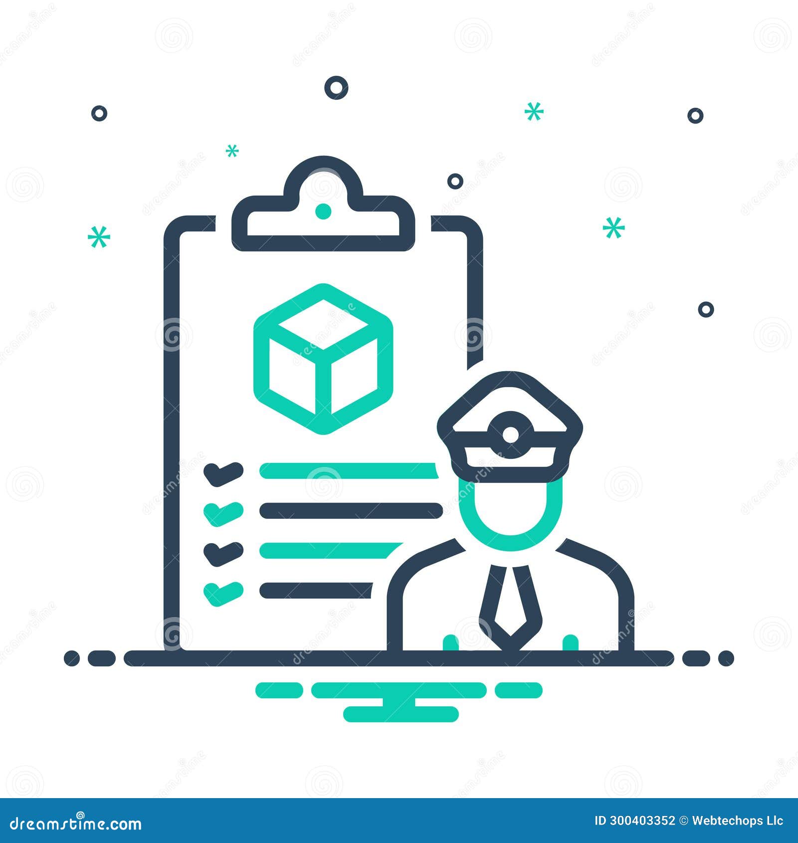 Mix Icon for Customs Clearance, Customs and Delivery Stock Vector ...