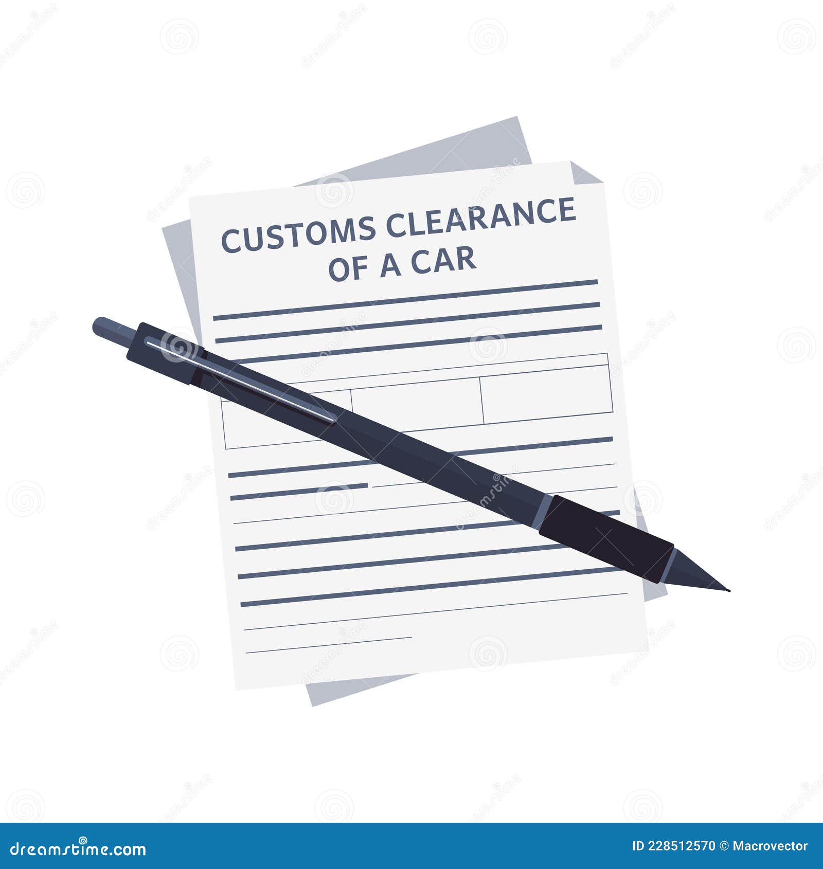Customs Clearance Illustration Stock Vector - Illustration of emblem ...