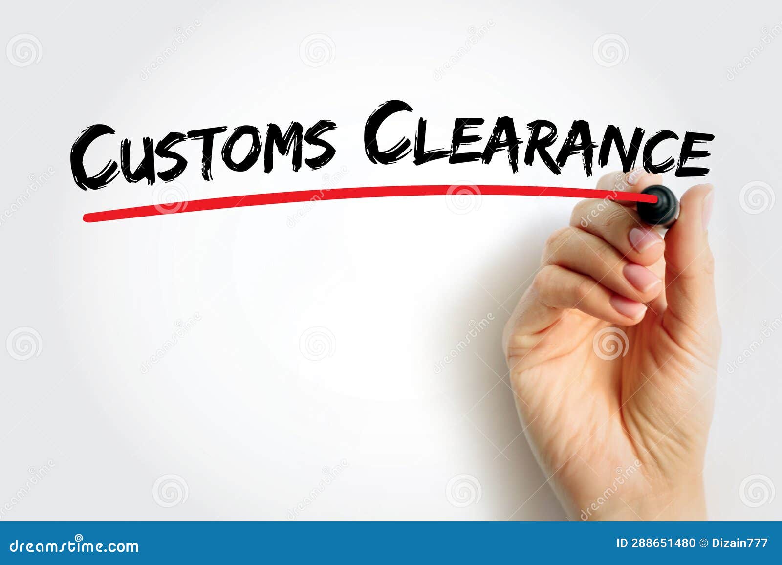 Customs Clearance Text Quote, Concept Background Stock Photo - Image of ...