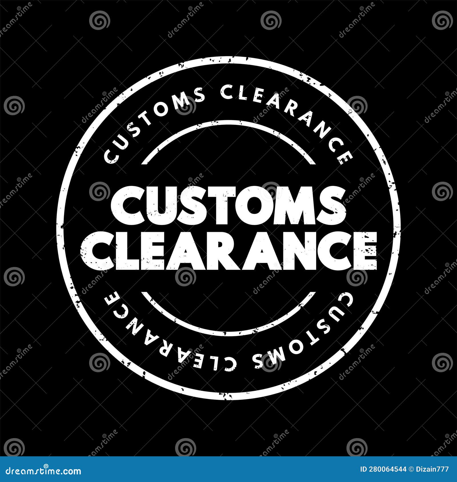 Customs Clearance Text Stamp, Concept Background Stock Illustration ...