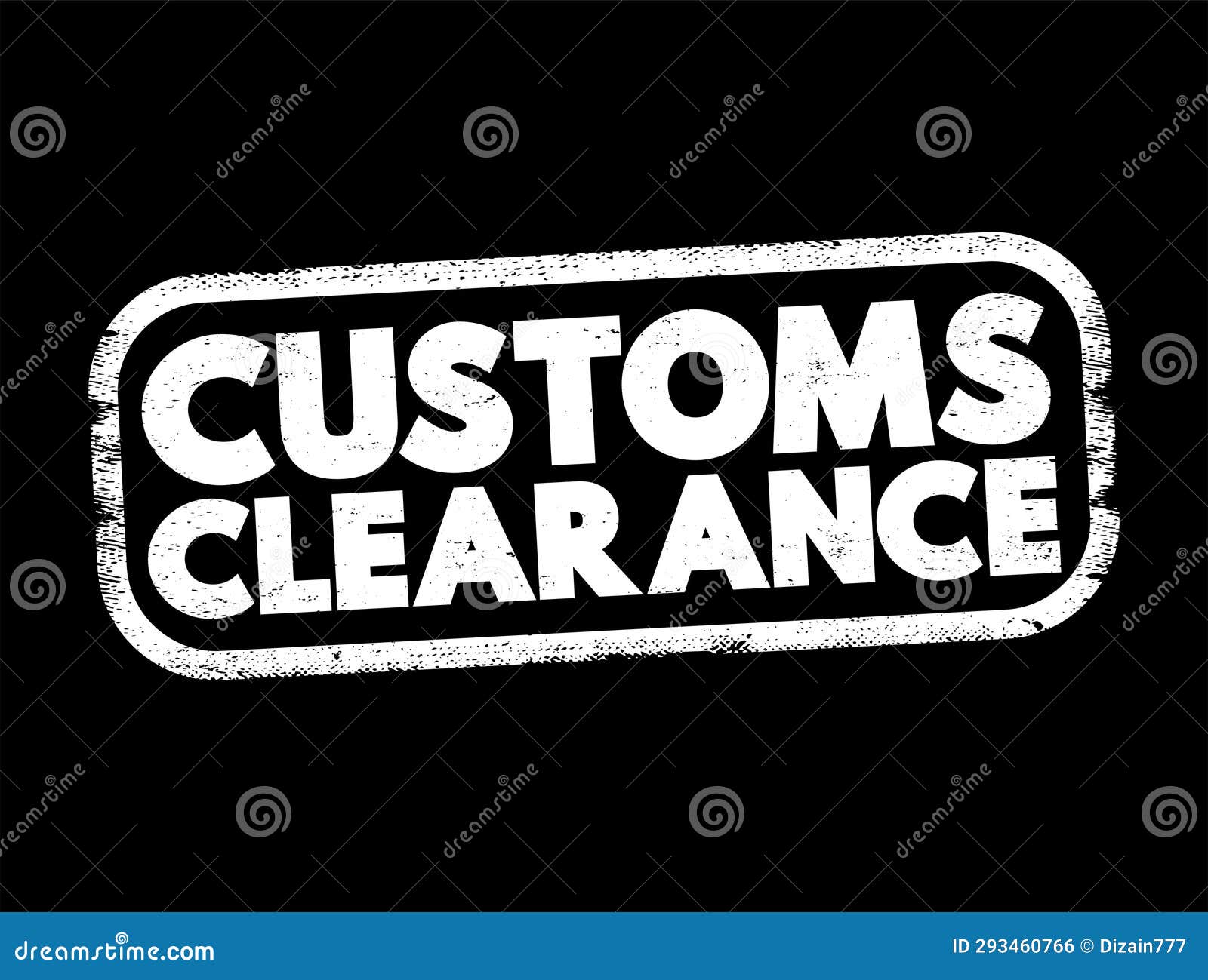 Customs Clearance Text Stamp, Concept Background Stock Illustration ...