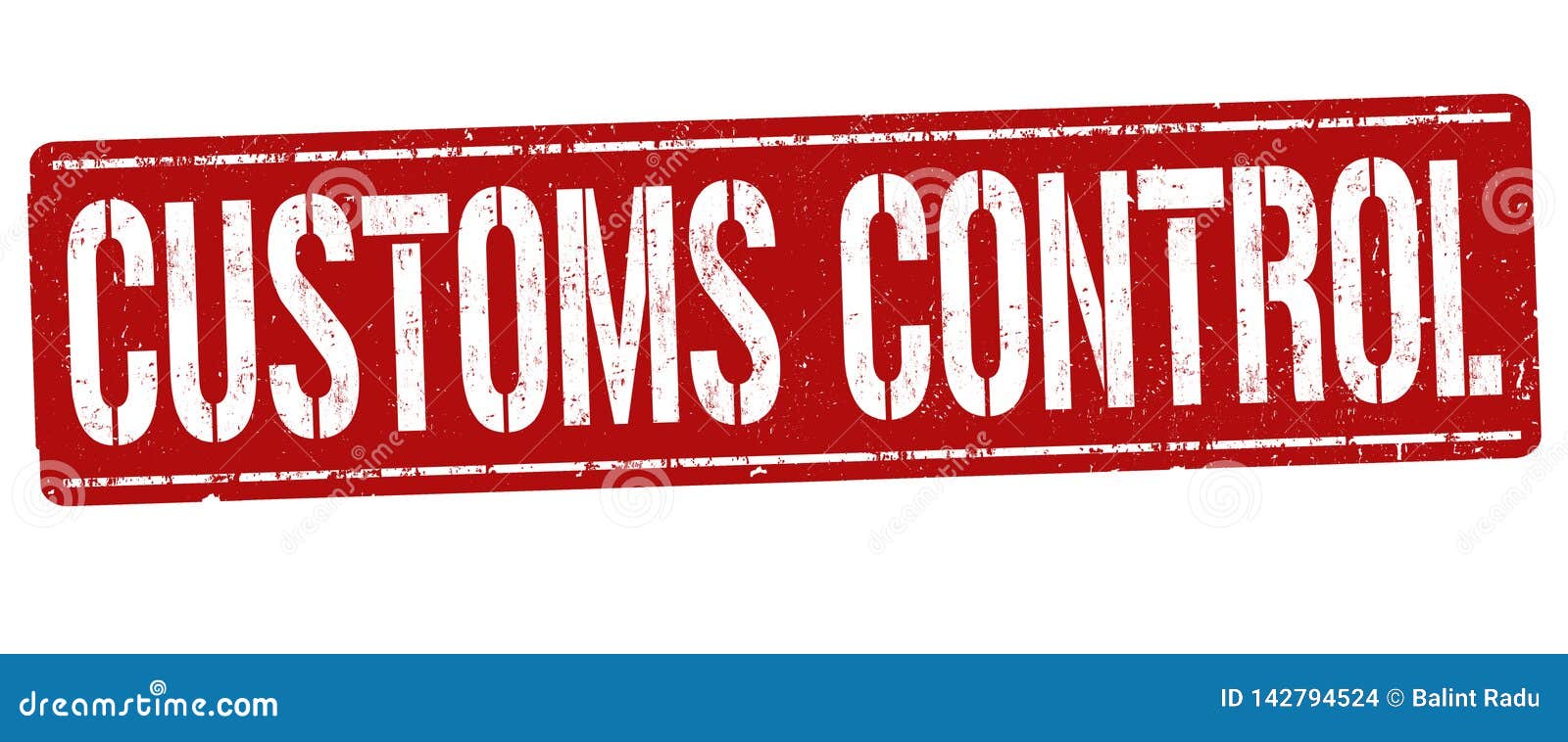 Customs Control Sign Or Stamp Vector Illustration | CartoonDealer.com ...