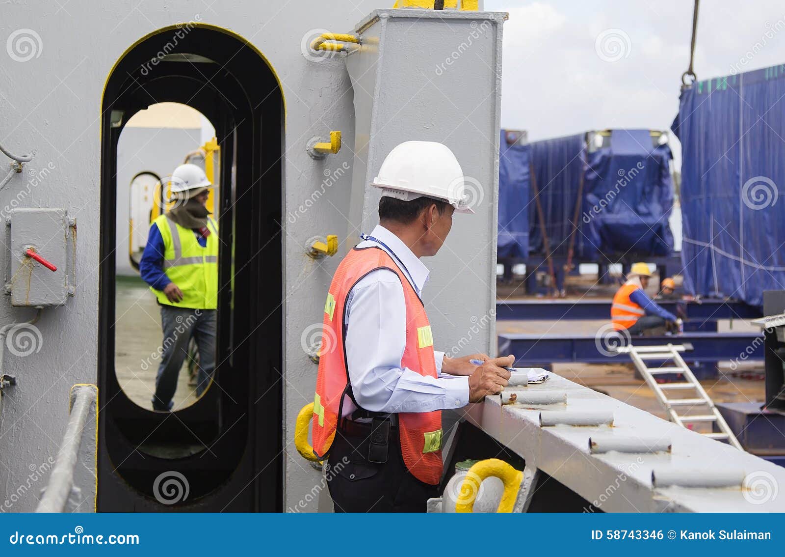 Customs control at work editorial photo. Image of harbor - 58743346