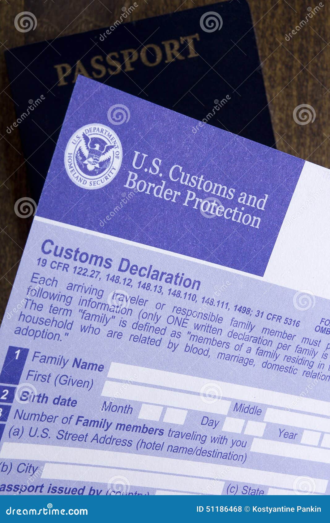 Customs declaration editorial stock photo. Image of consulate - 51186468