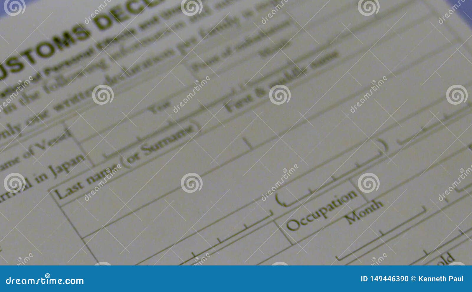 Customs declaration form stock footage. Video of duty - 149446390