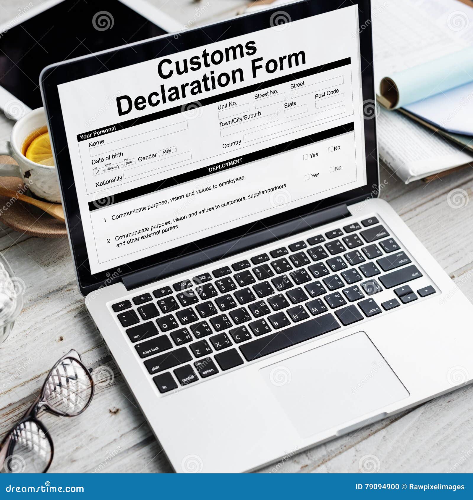 Customs Declaration Stock Image | CartoonDealer.com #13759843