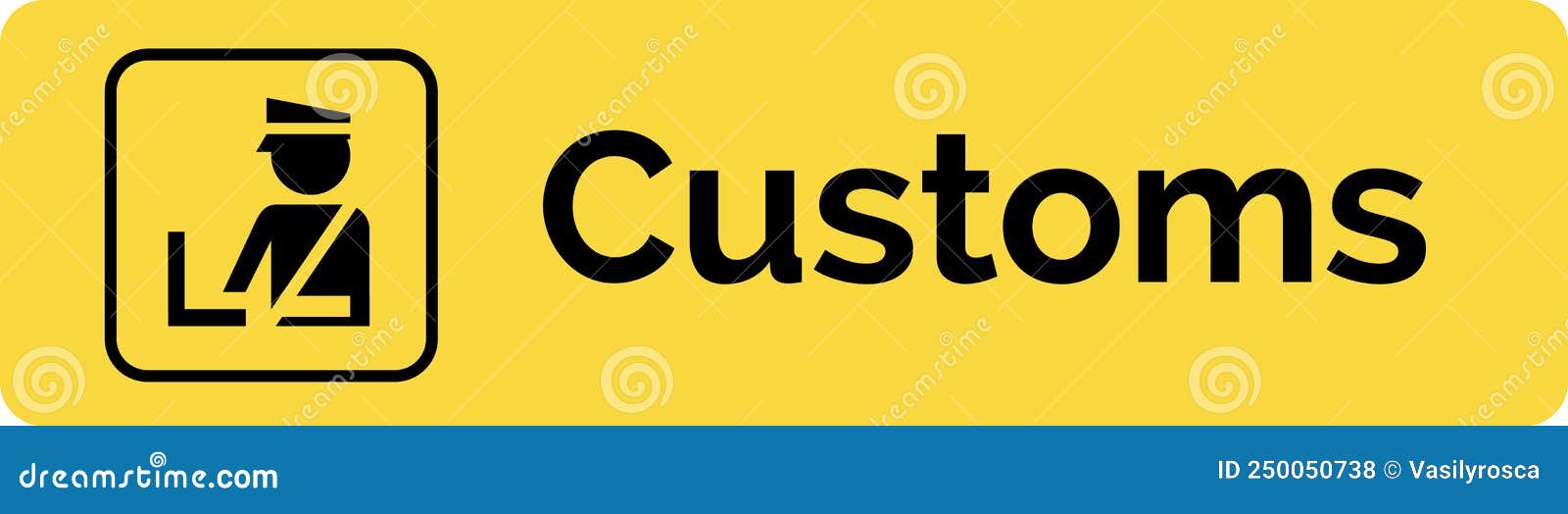 Customs Gate Vector Sign Icon. Airplane Information Customs ...
