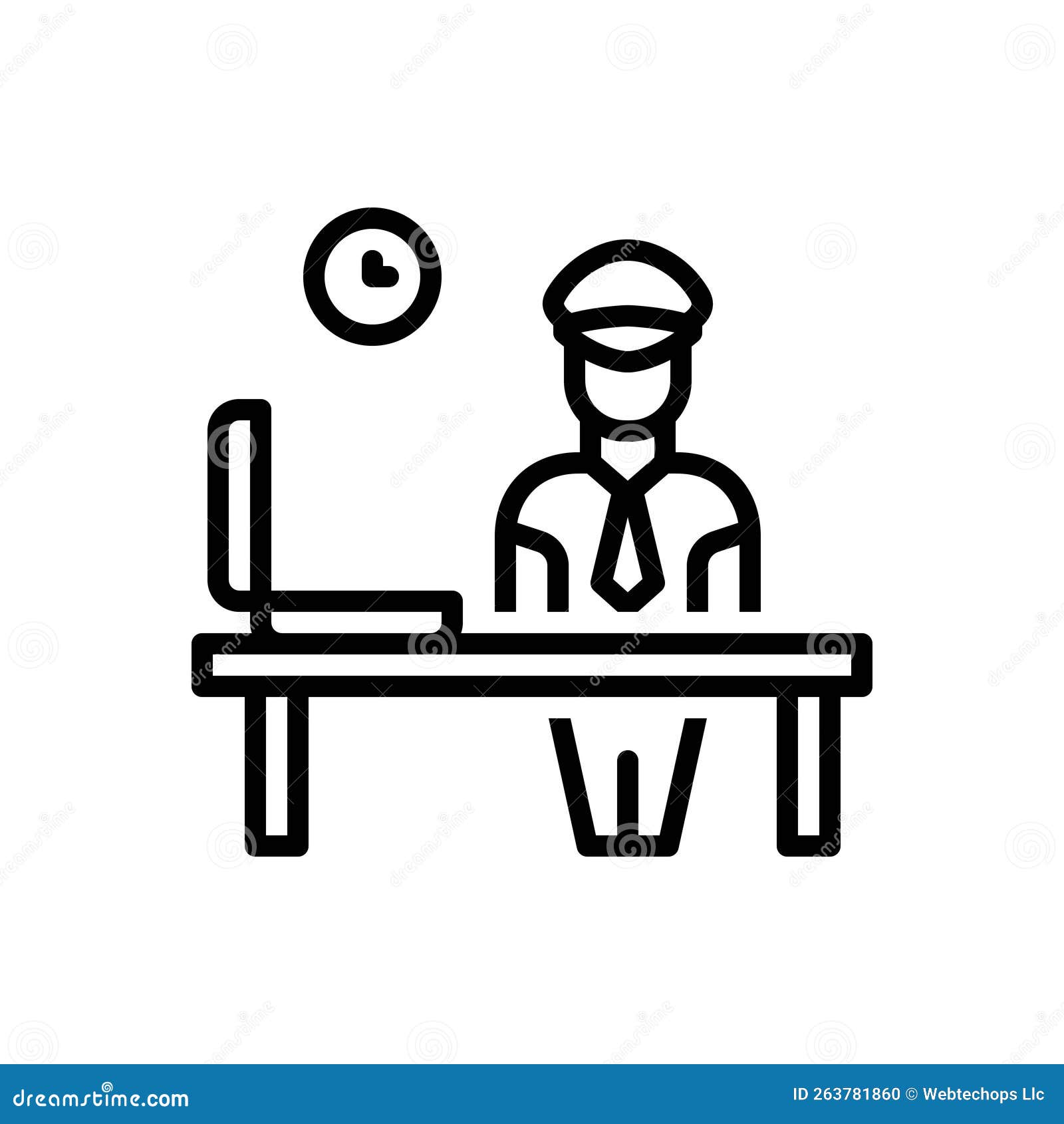 Black Line Icon for Customs, Officer and Baggage Stock Vector ...