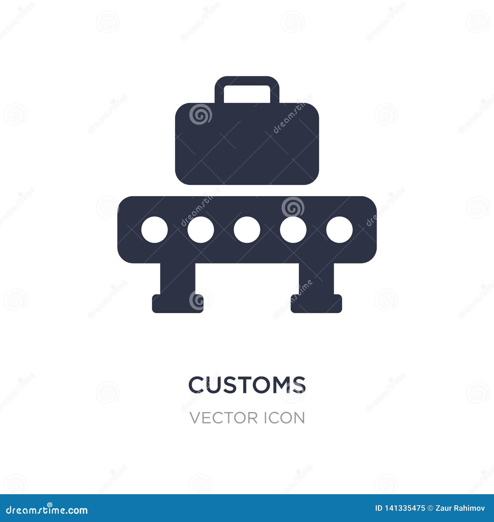 Customs Icon on White Background. Simple Element Illustration from ...