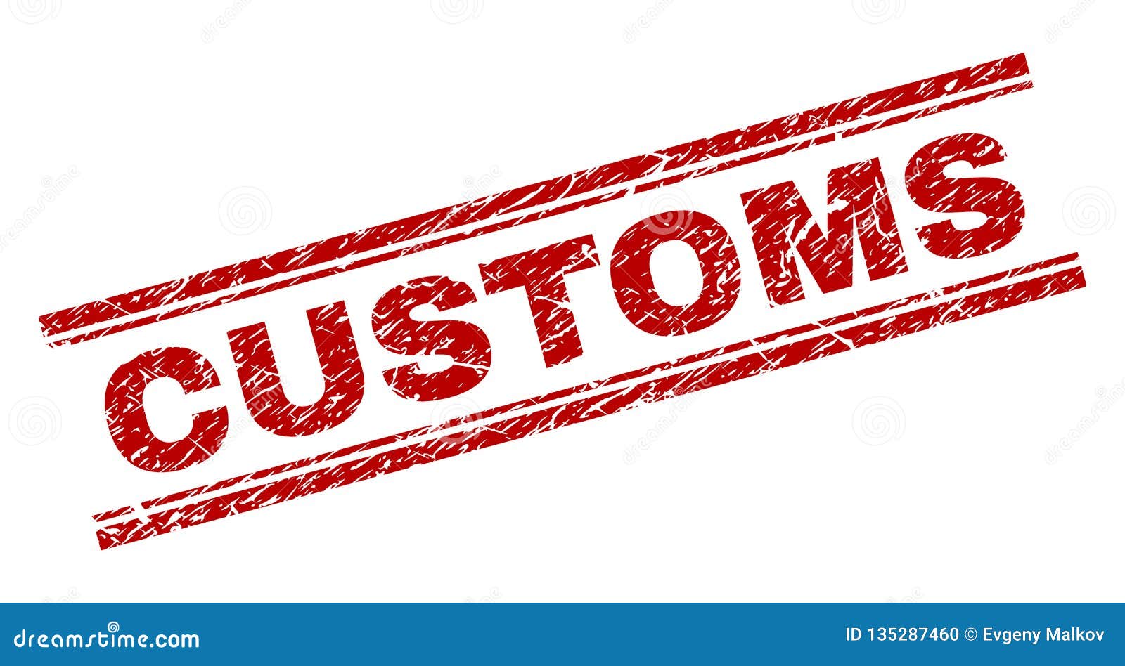 Grunge Textured CUSTOMS Stamp Seal Stock Vector - Illustration of ...