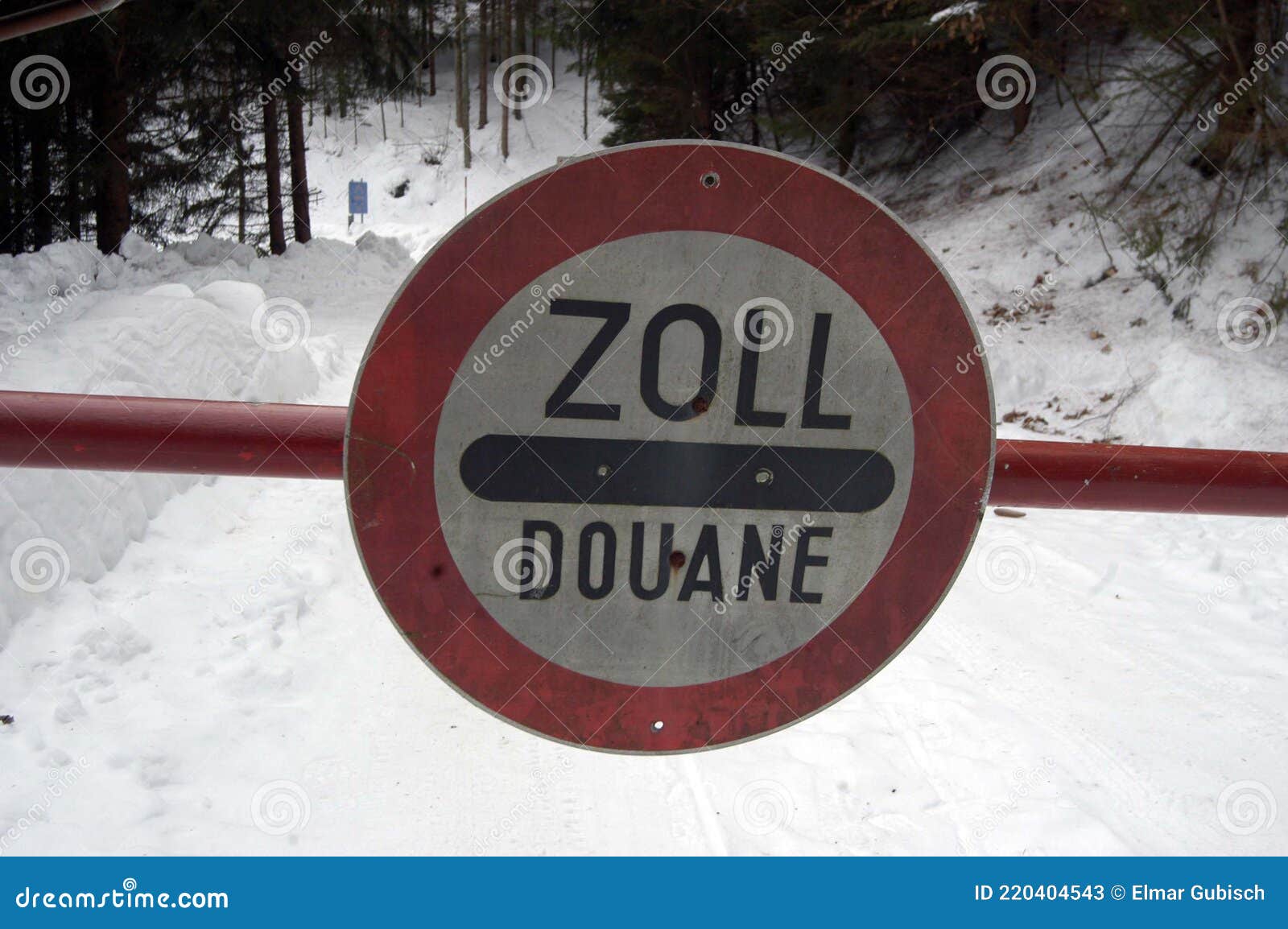 Customs Sign at the State Border Stock Image - Image of border ...