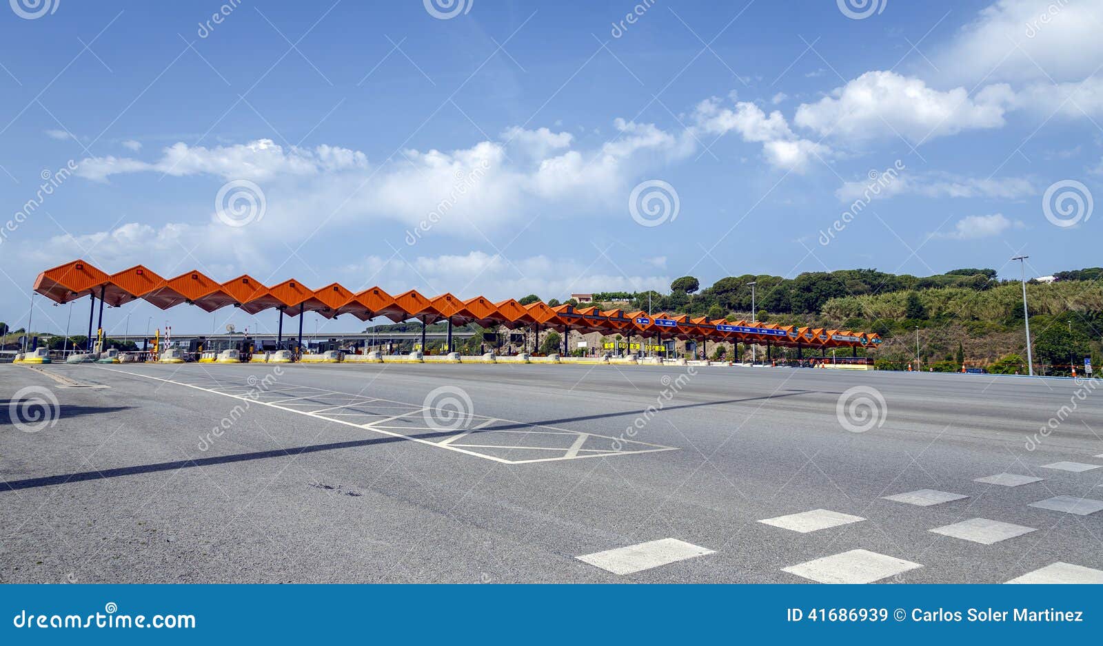 Customs toll road stock image. Image of catalonia, speedway - 41686939
