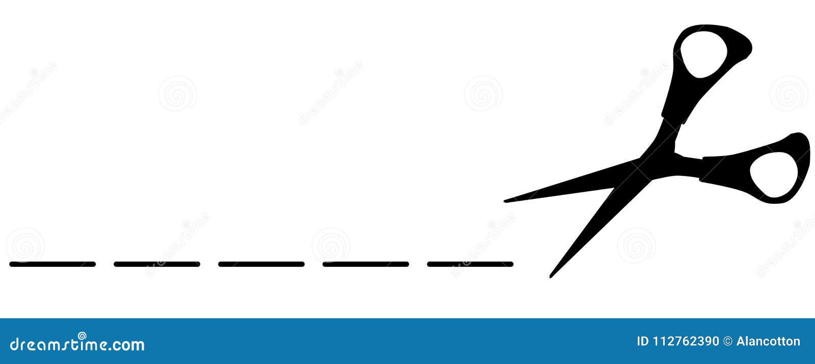 Cut Along Dotted Line stock vector. Illustration of background - 112762390