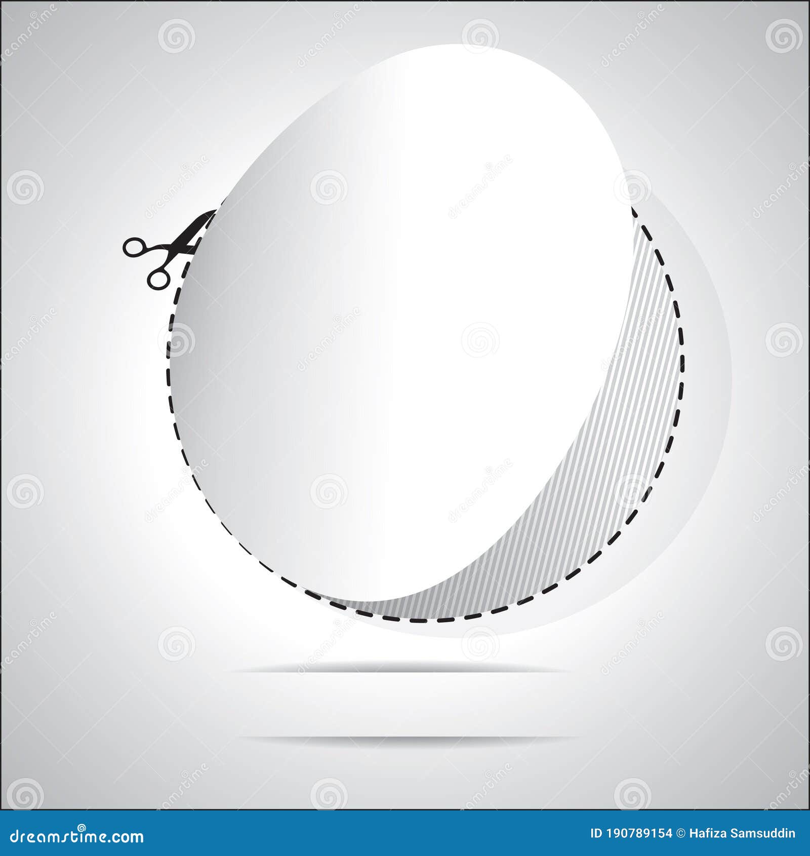 Cut Along the Dotted Line. Vector Illustration Decorative Design Stock ...