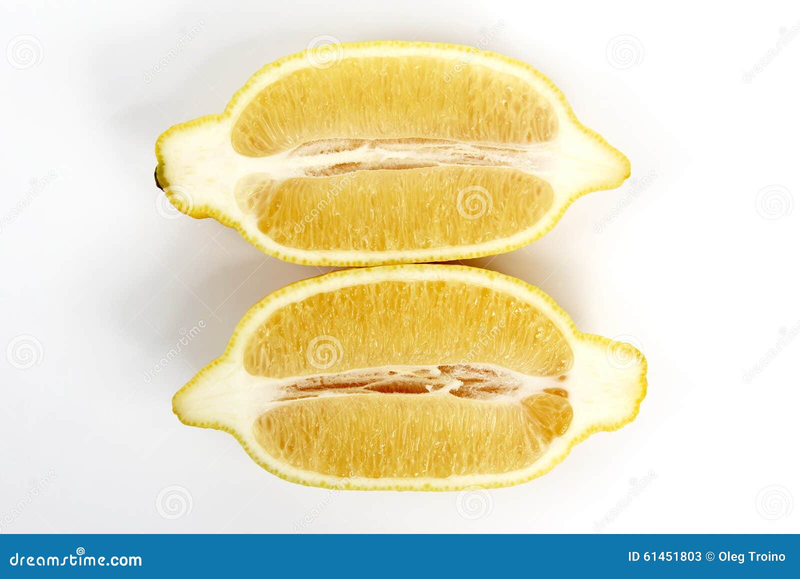 Cut Along the Two Halves of Lemon Stock Image - Image of organic ...