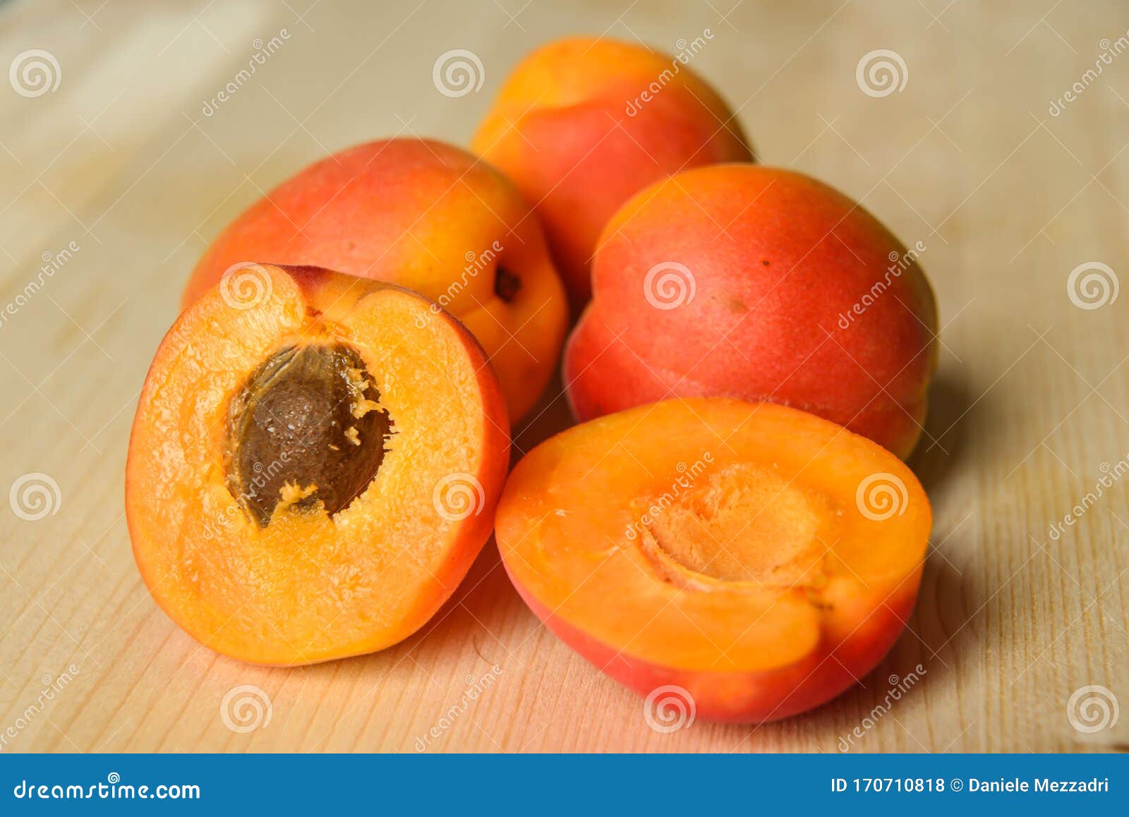 Cut Apricots on a Cutting Board Stock Photo - Image of juicy, vegan ...