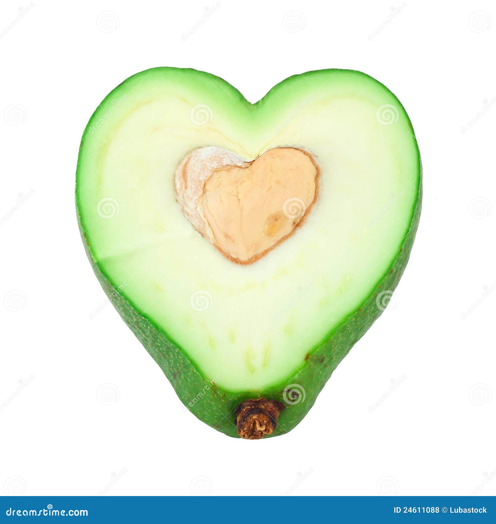 Cut Avocado Shaped Like Heart Stock Photo - Image of nature, idea: 24611088