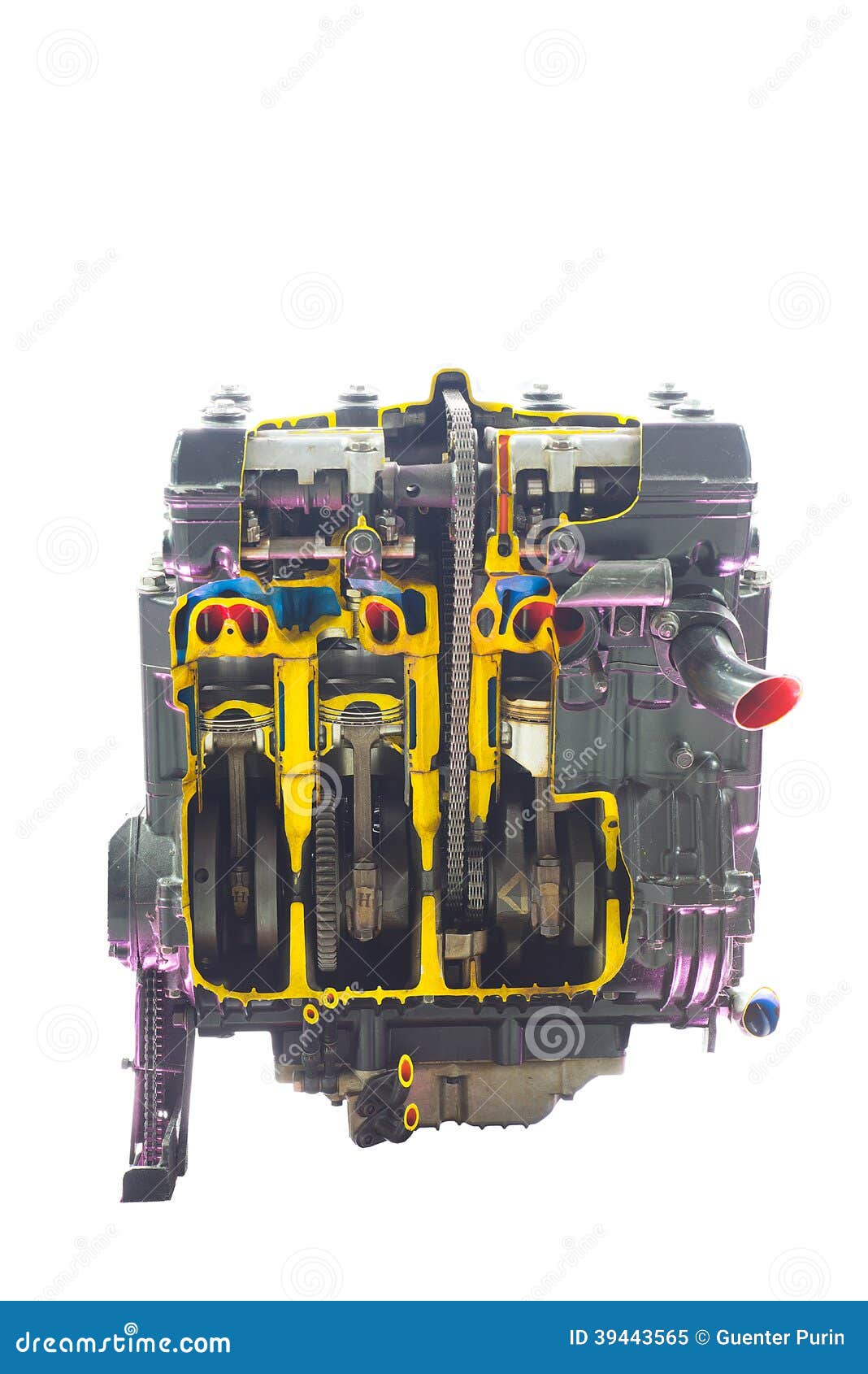Cut-away model of a motor stock image. Image of learning - 39443565