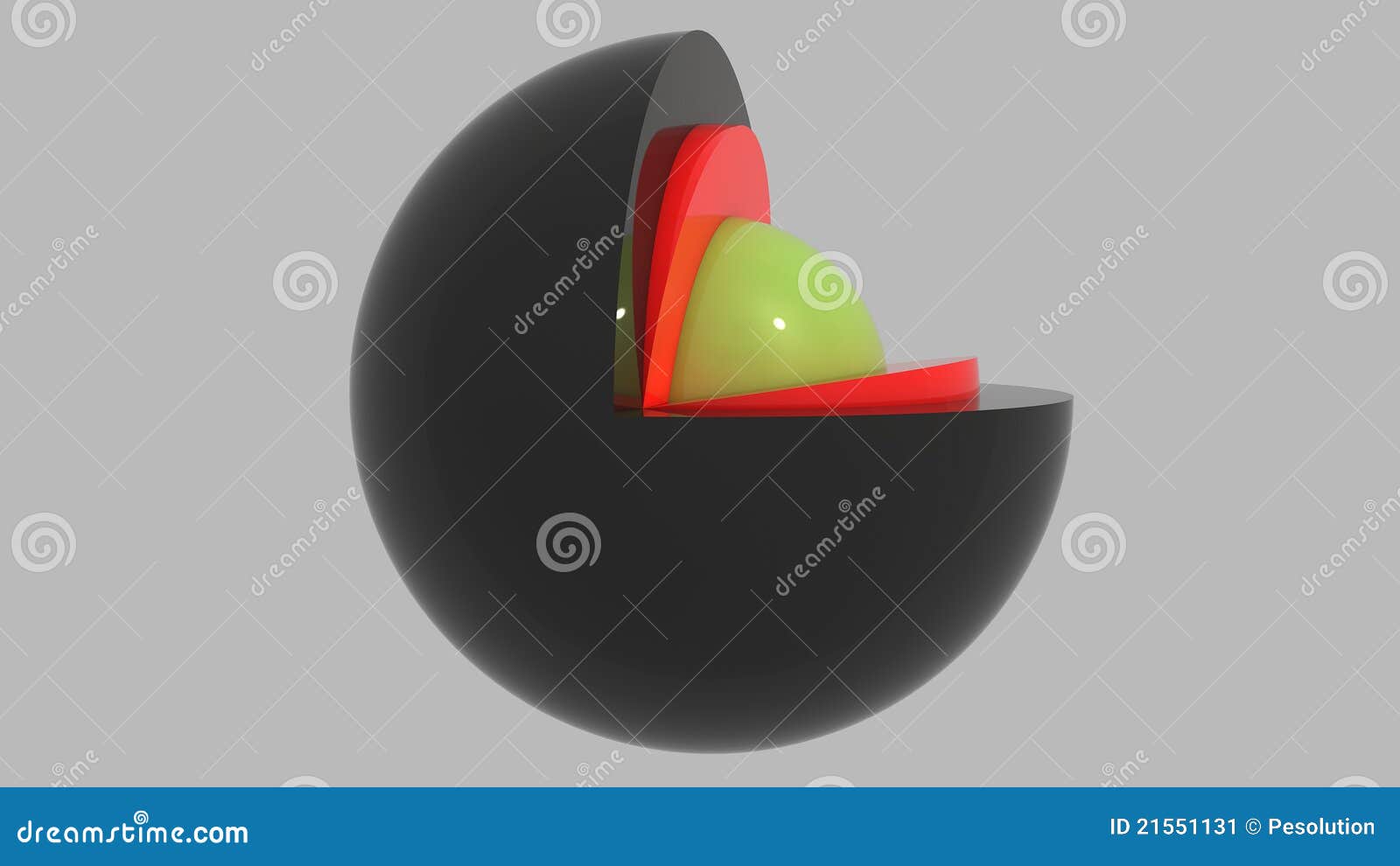 Cut through Balls Slice Small Stock Illustration - Illustration of ...