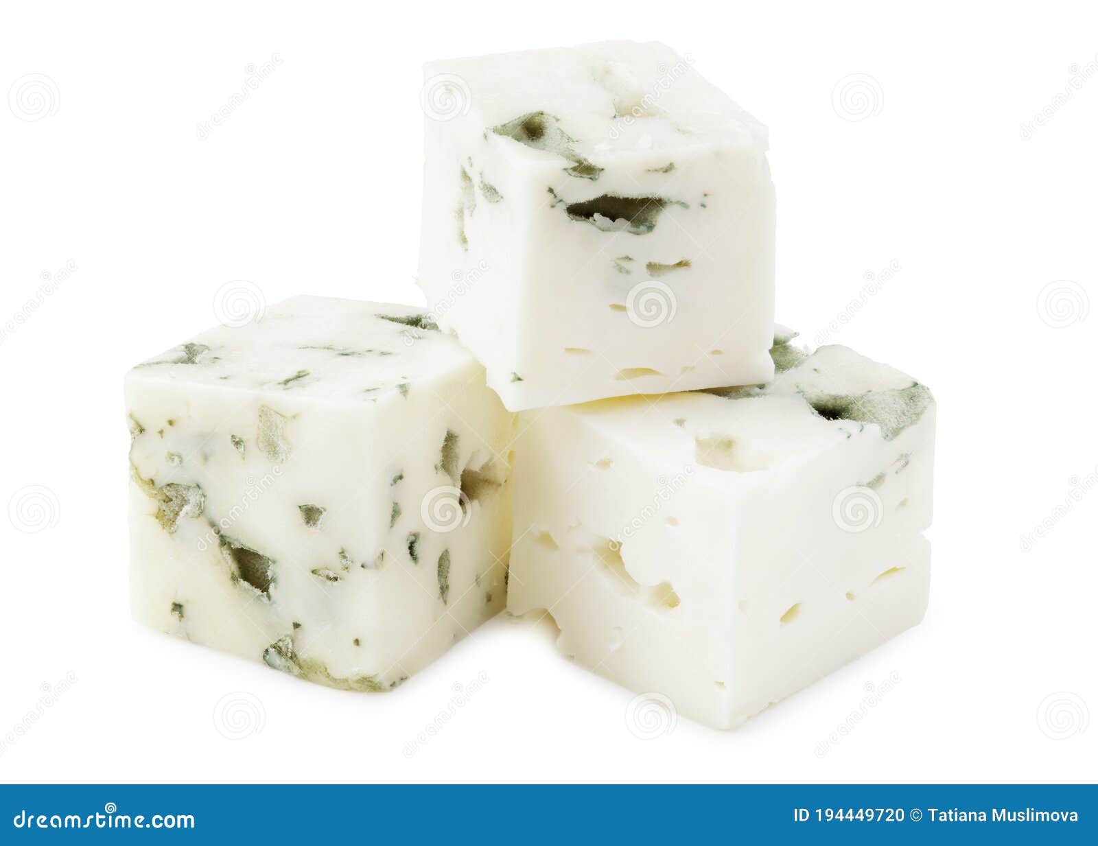 Cut of Blue Cheese Isolated on White Background. Macro Stock Photo ...