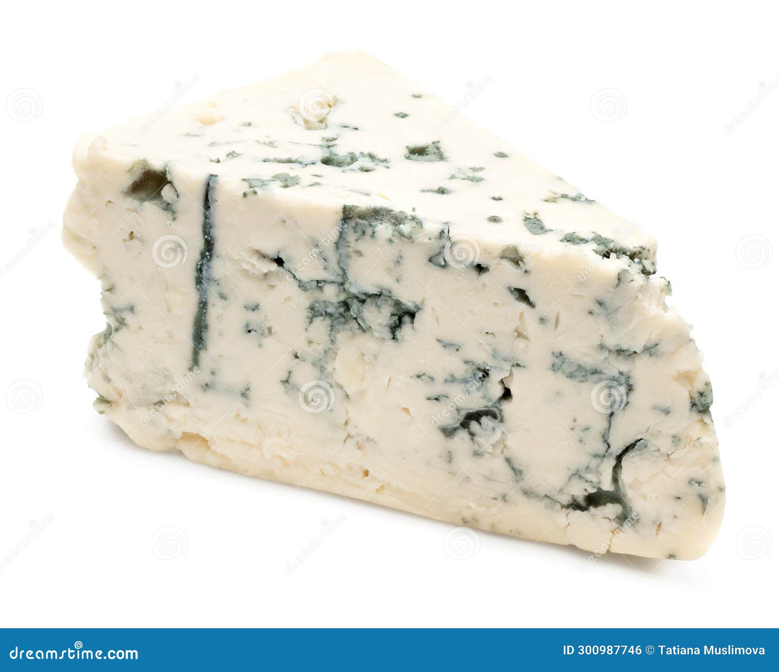Cut of Blue Cheese Isolated on White Background. Macro Stock Photo ...